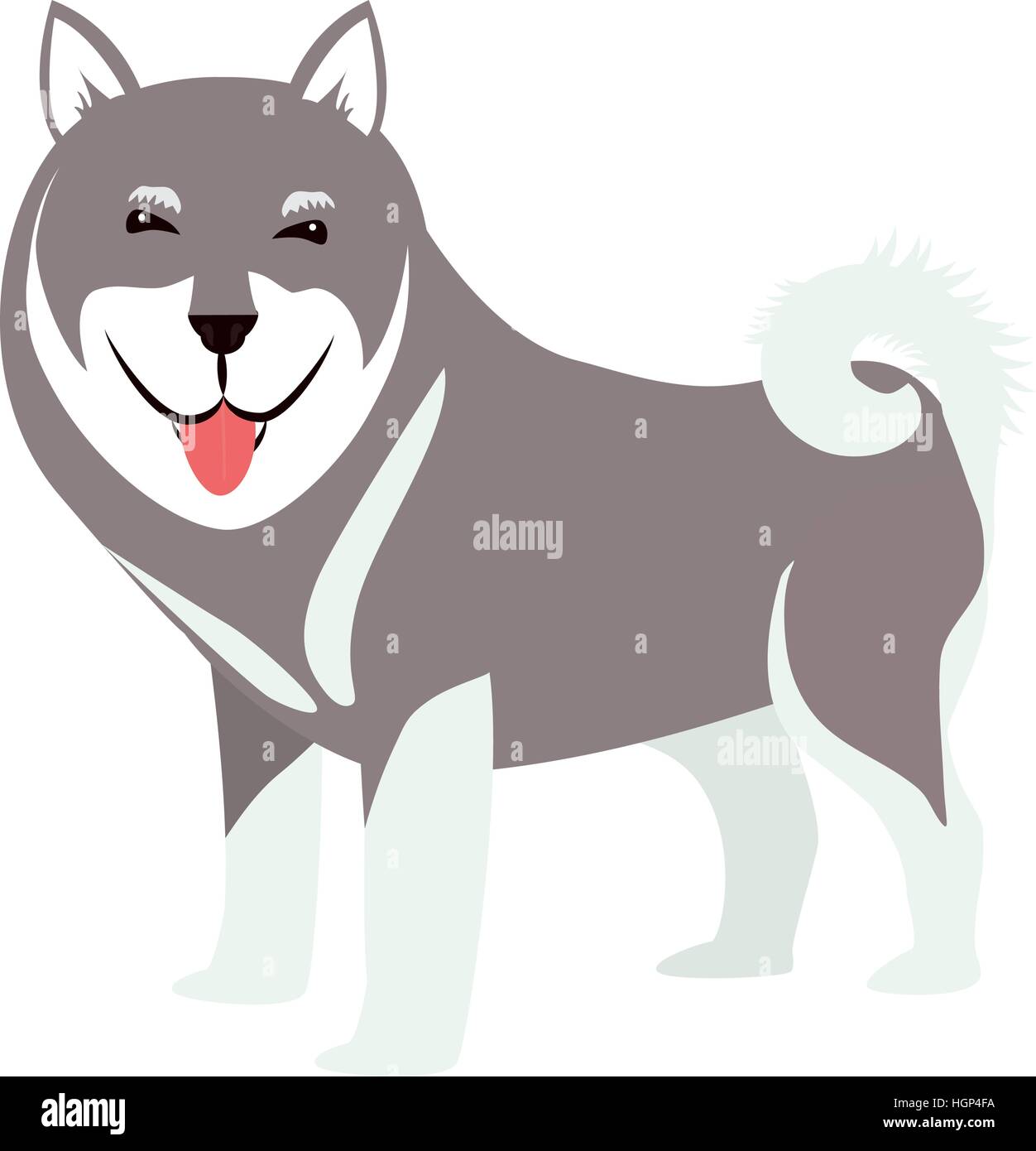 cartoon cute dog icon over white background. coloful design. vector ...