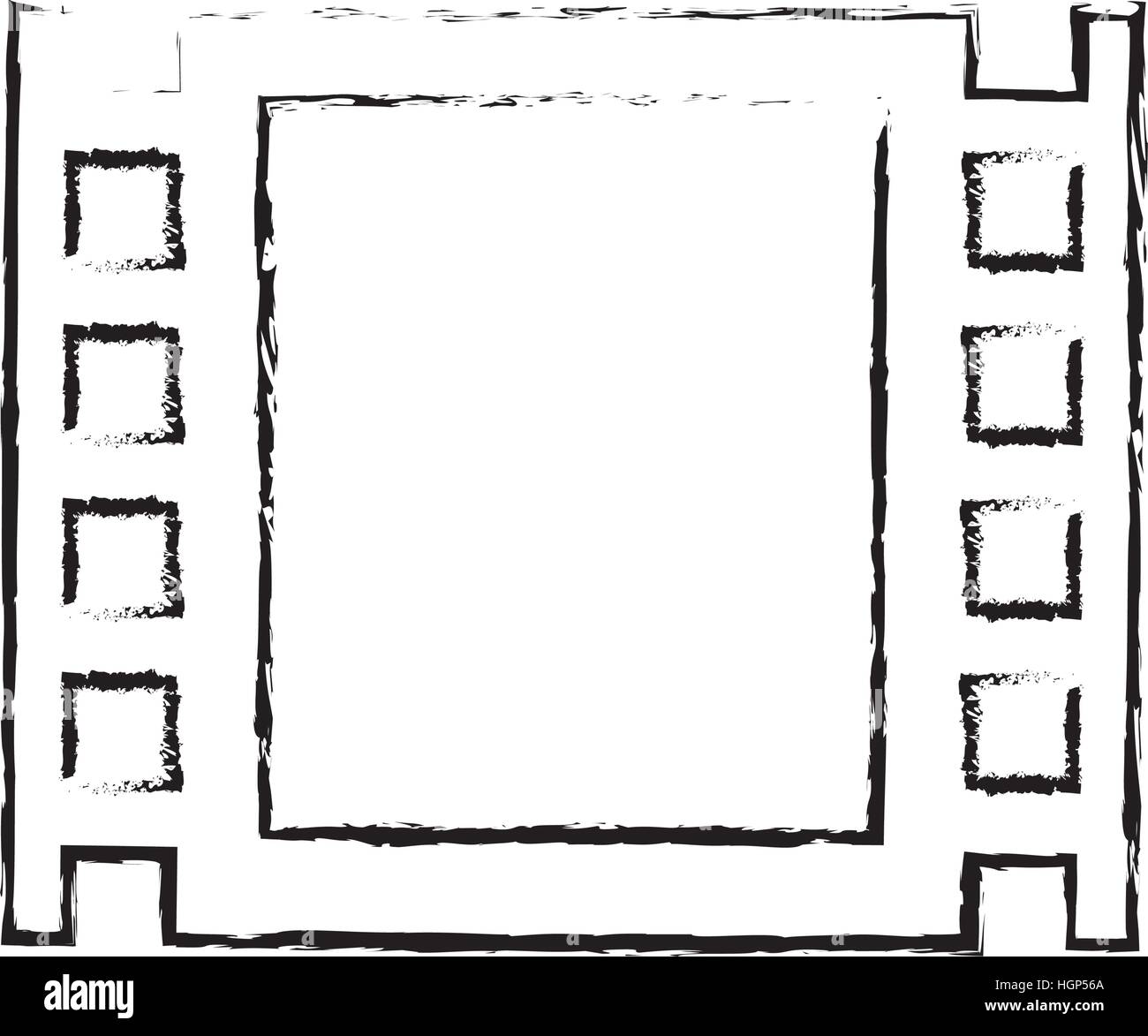 filmstrip movie or video related icon image sketch line vector ...
