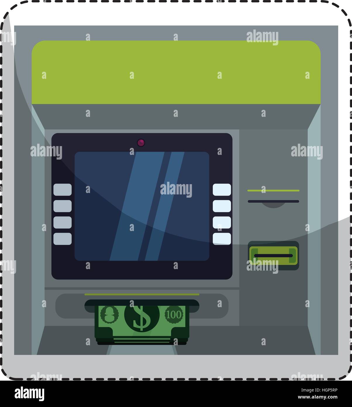 atm icon over white background. colorful design. vector illustration ...