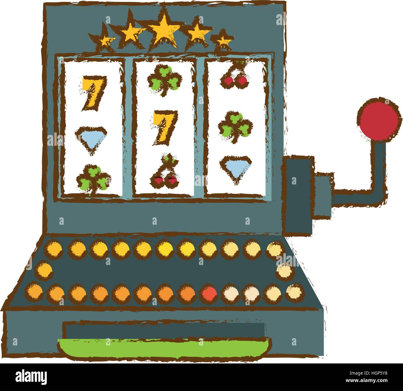 casino slot machine icon over white background. gambling games concept ...