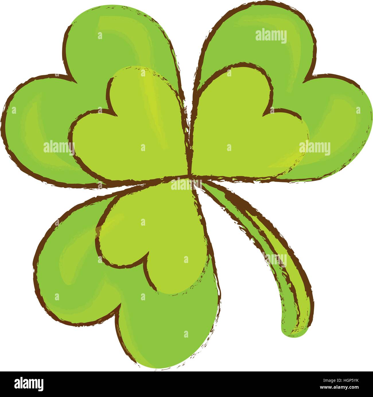 green clover icon over white background. colorful design. vector ...