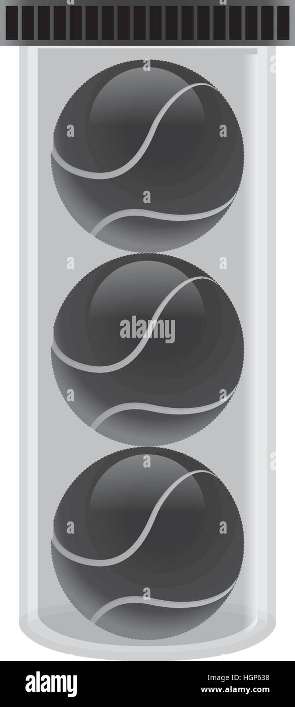container with tennis balls icon over white background. sport equipment ...