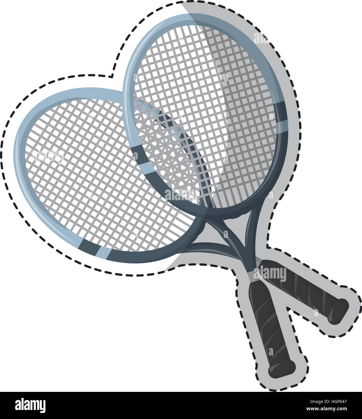 tennis rackets icon over white background. vector illustration Stock ...