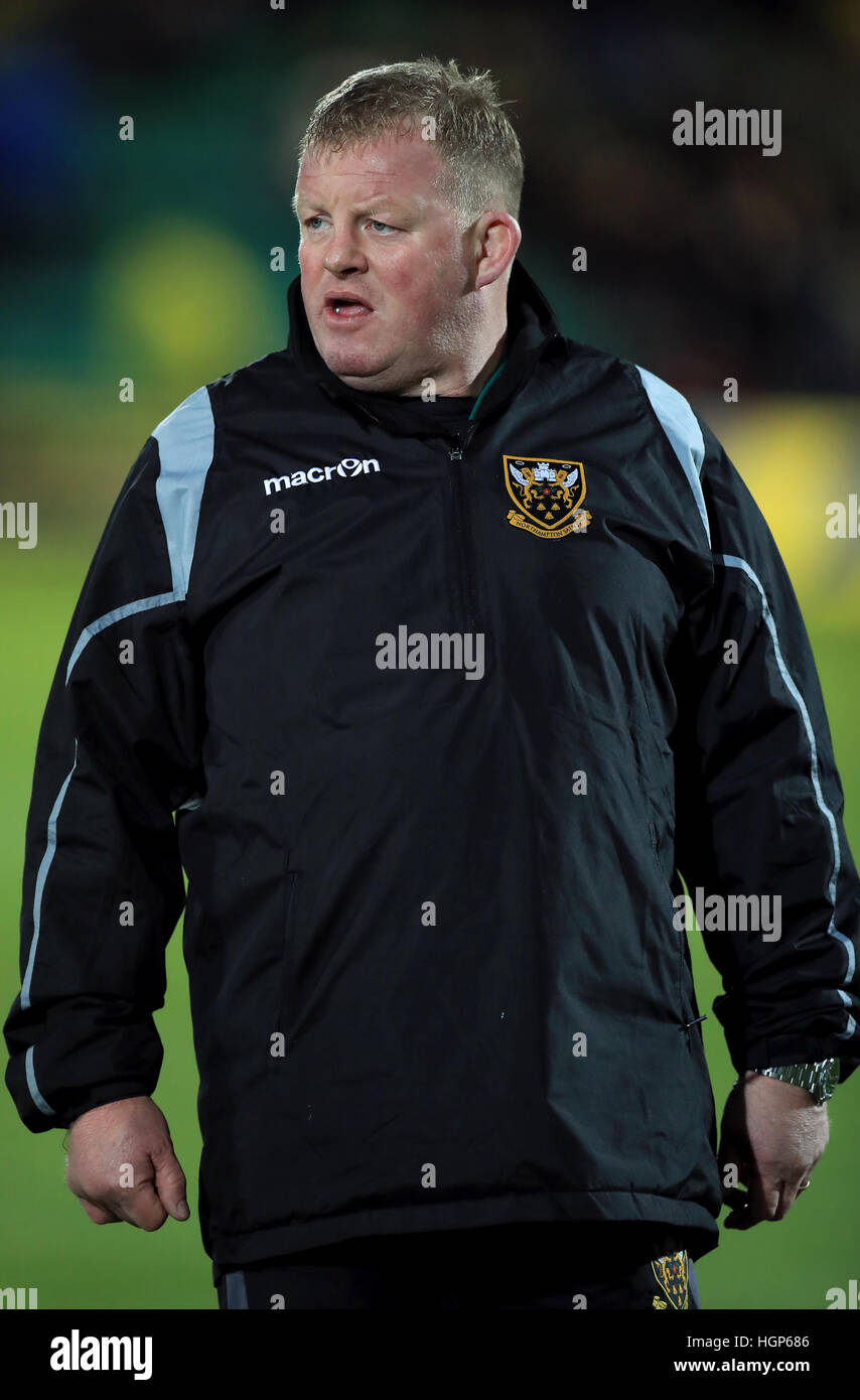 Northampton Saints' coach Dorian West Stock Photo - Alamy