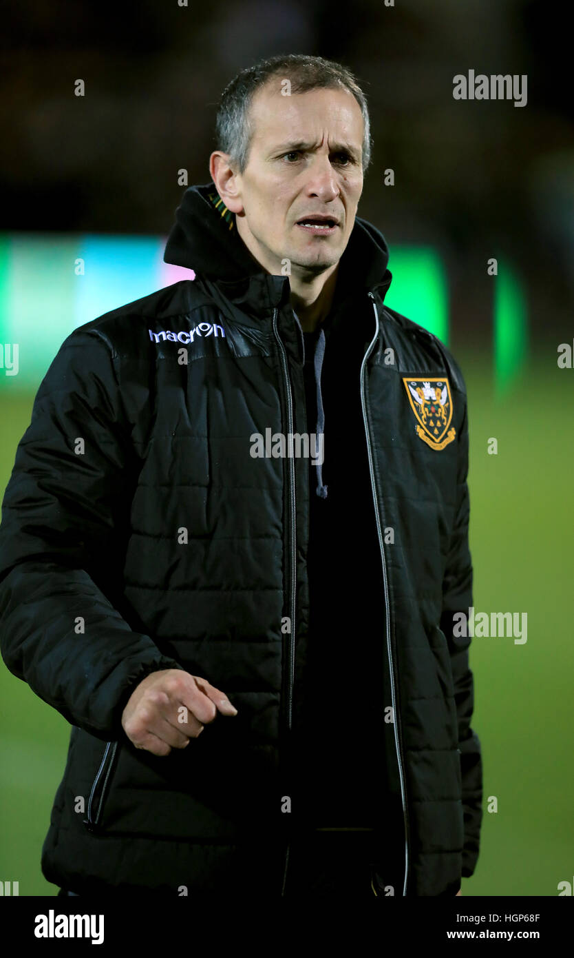 Northampton Saints' coach Alan Dickens Stock Photo - Alamy