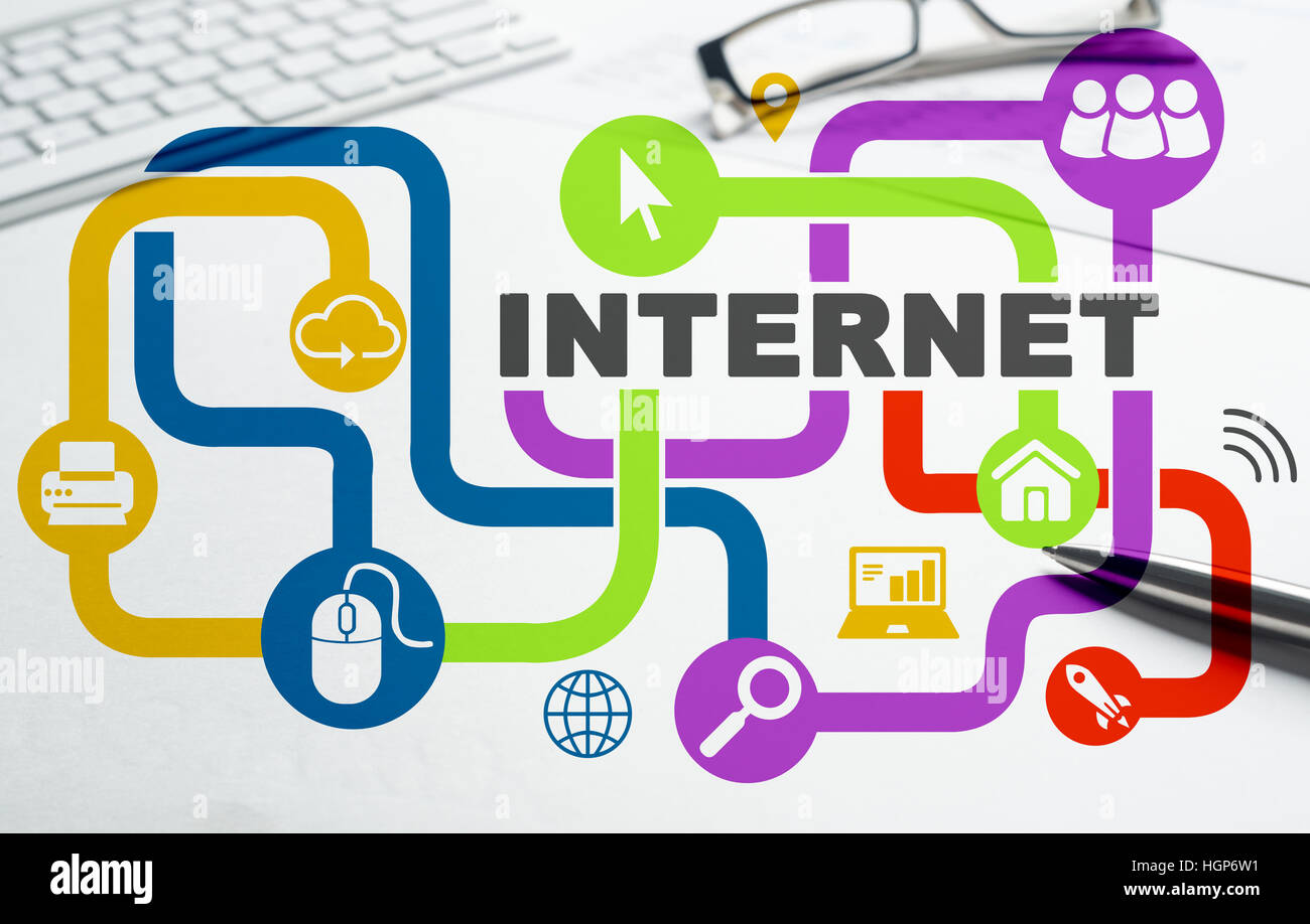 Network media background Stock Photo - Alamy