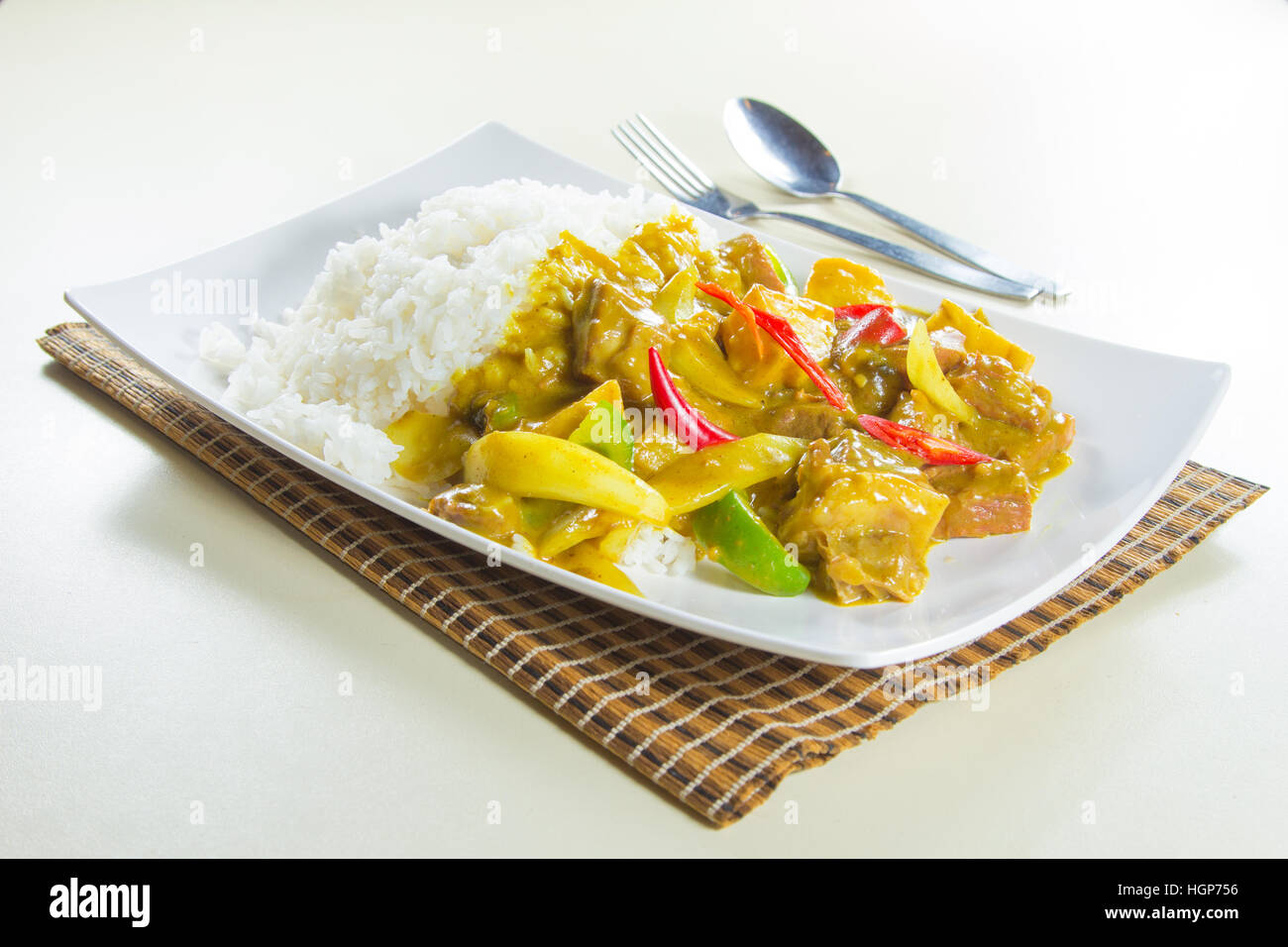beef curry rice Stock Photo - Alamy