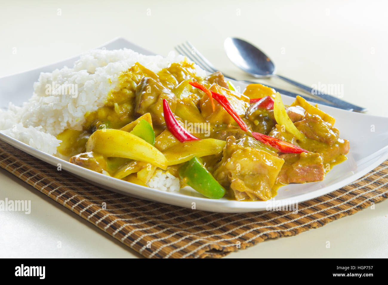beef curry rice Stock Photo - Alamy