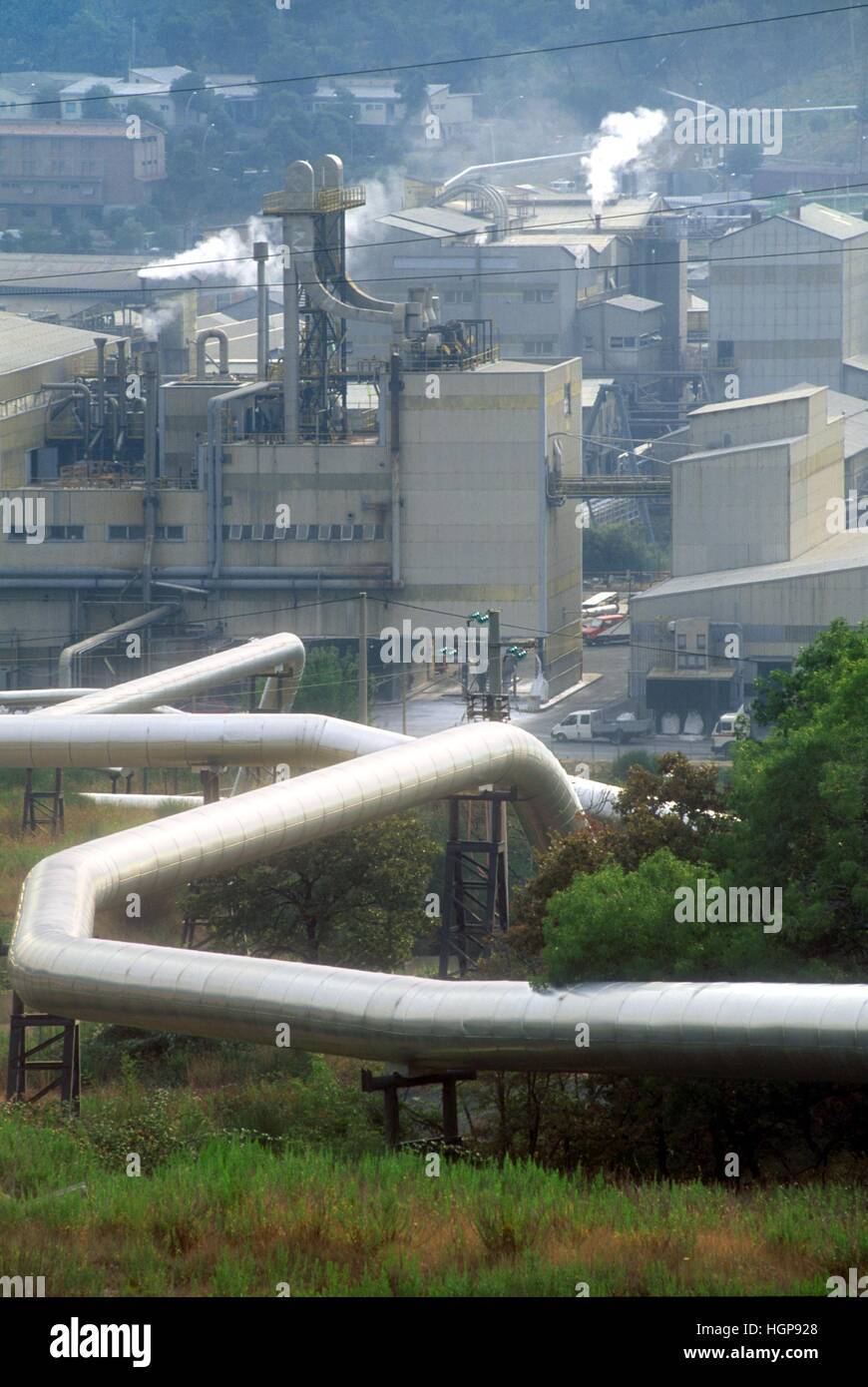 plants for geothermal energy exploitation in Larderello (Tuscany, Italy ...
