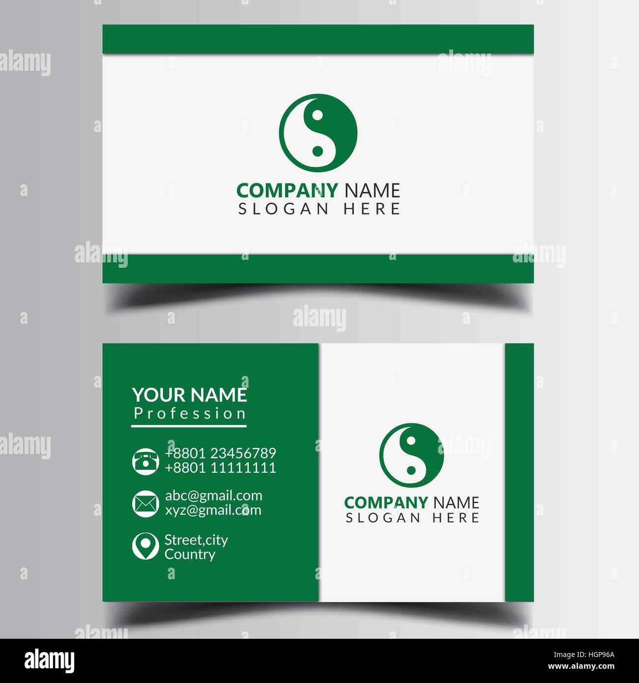 Green Business Card Stock Vector Image & Art - Alamy