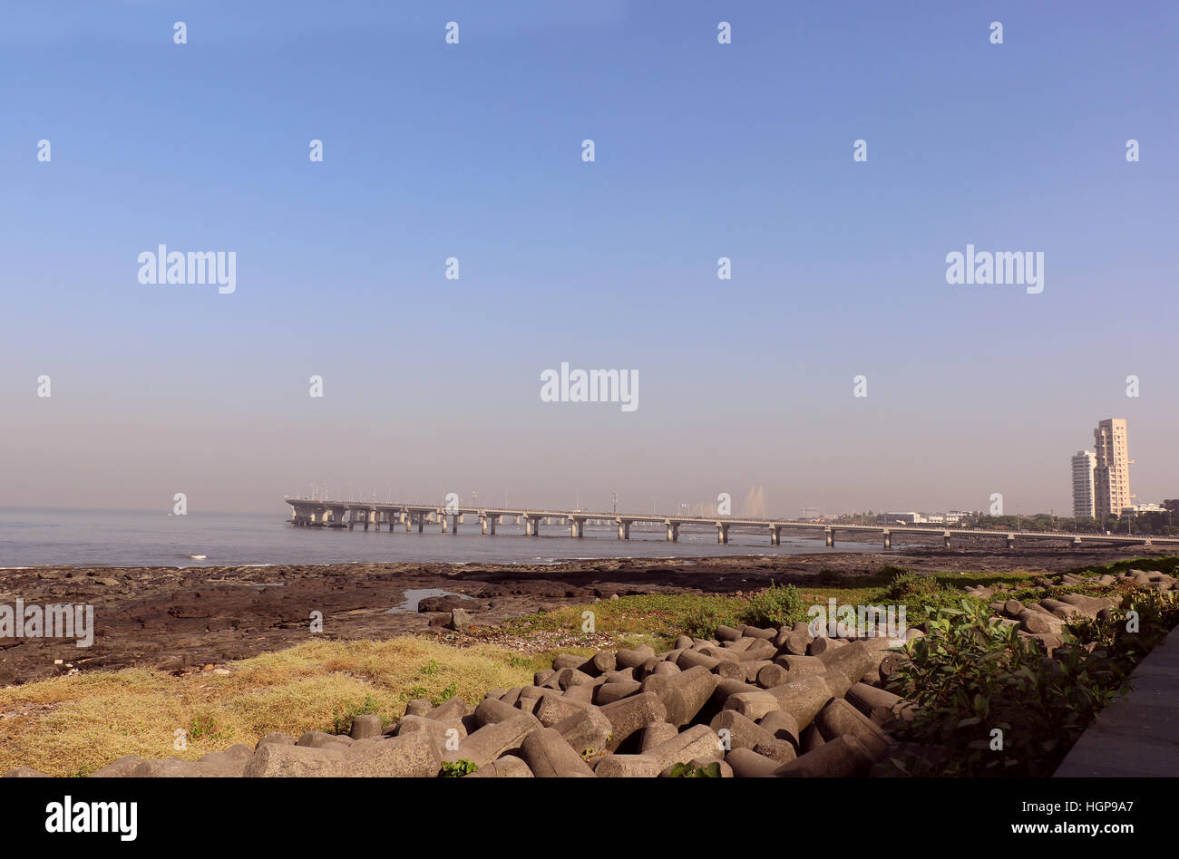 Bandra-Worli Sea Link, eight lane cable-stayed bridge that links ...