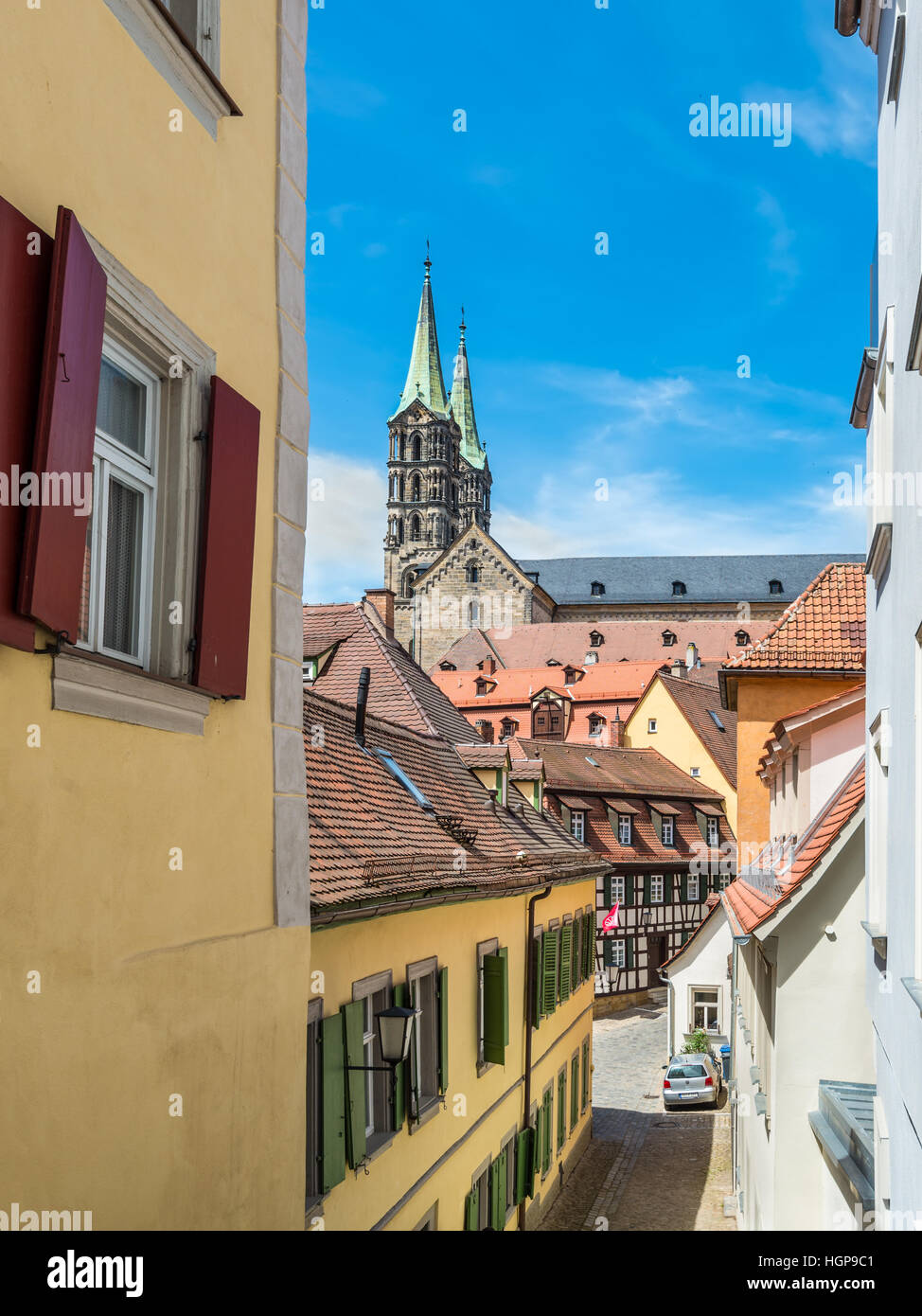 Typical old german street hi-res stock photography and images - Alamy