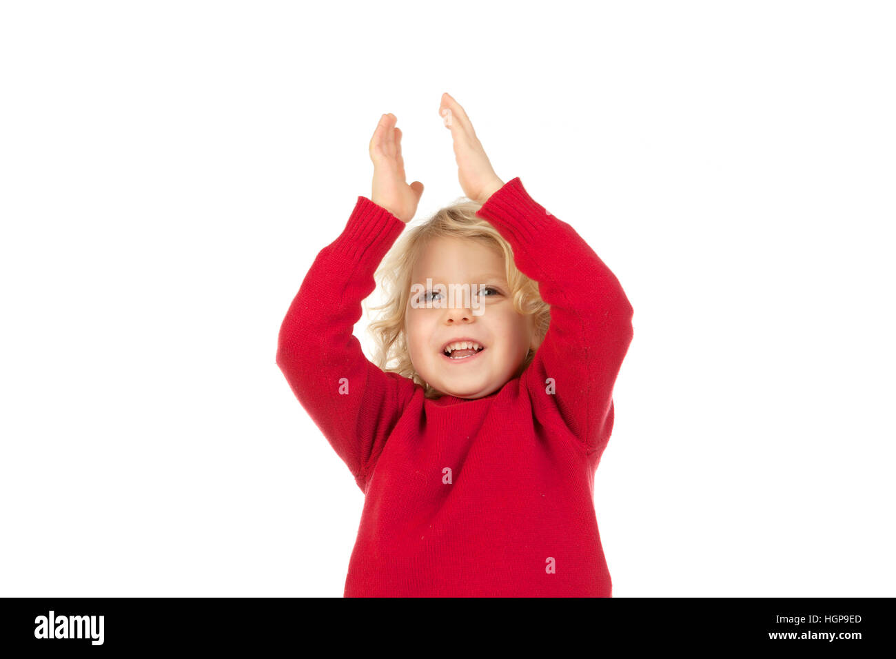 Happy small kid clipping isolated on white background Stock Photo - Alamy