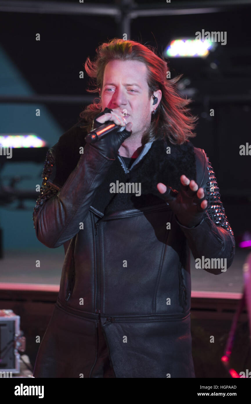 New York City NY USA Tyler Hubbard performing at New Year's Rockin' Eve ...