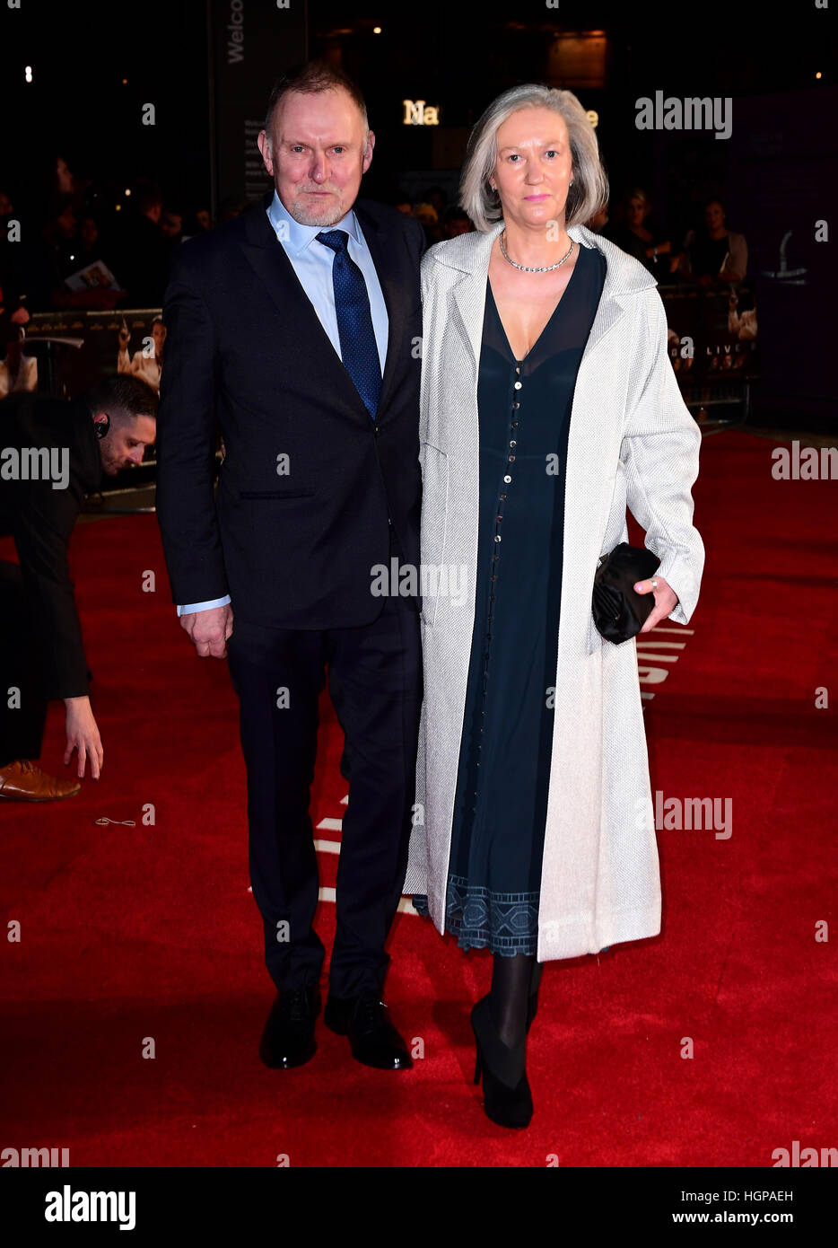 Robert Glenister and Celia Glenister attending the Live By Night ...