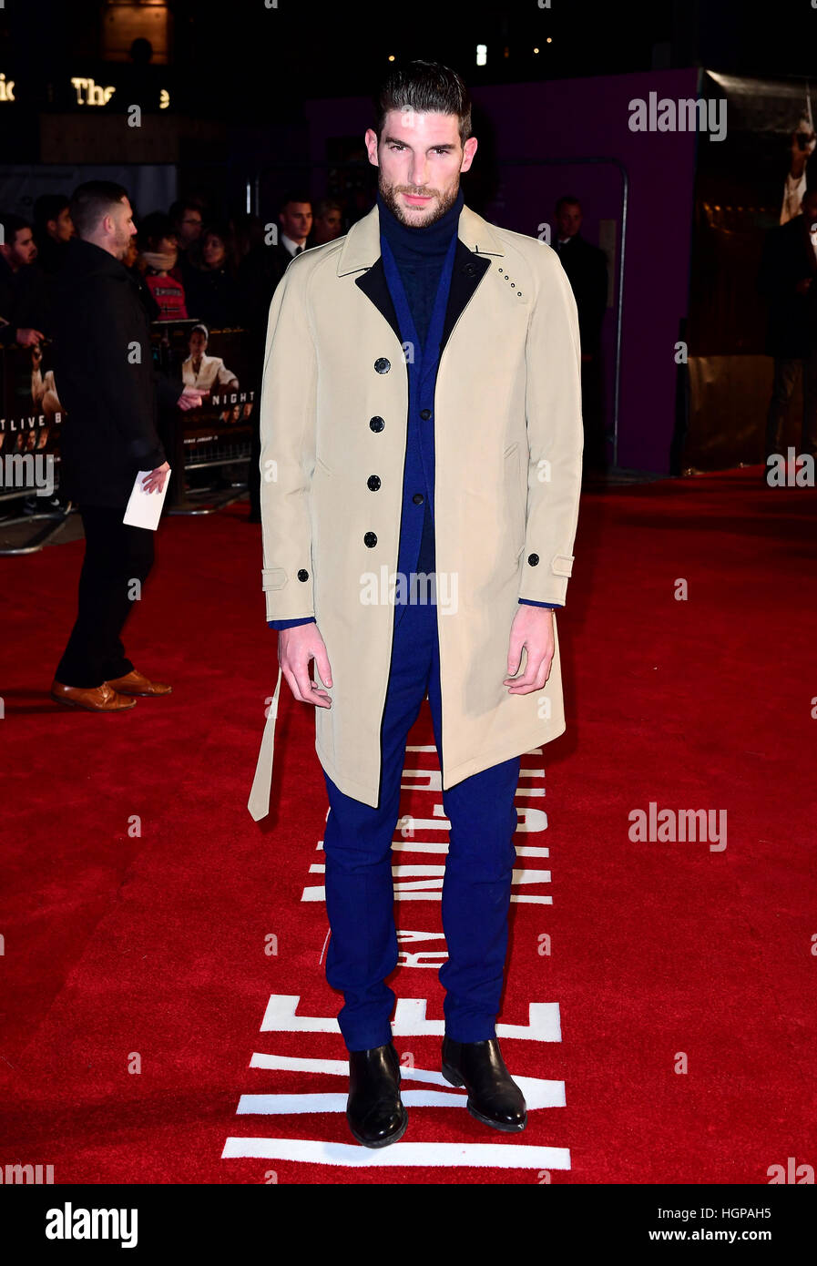 Ryan Barrett attending the Live By Night Premiere at the BFI Southbank ...