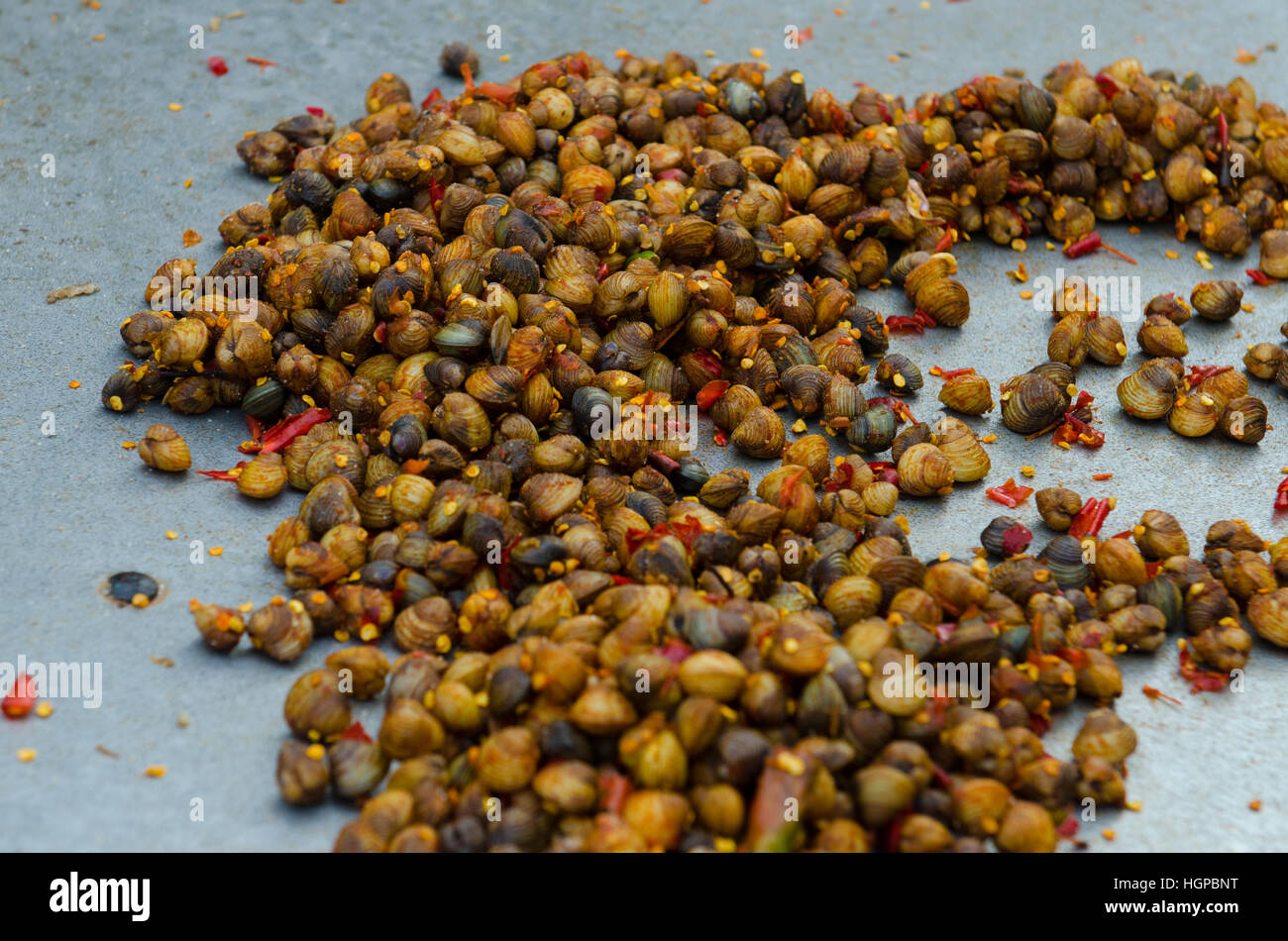 delicious fried snails Stock Photo - Alamy