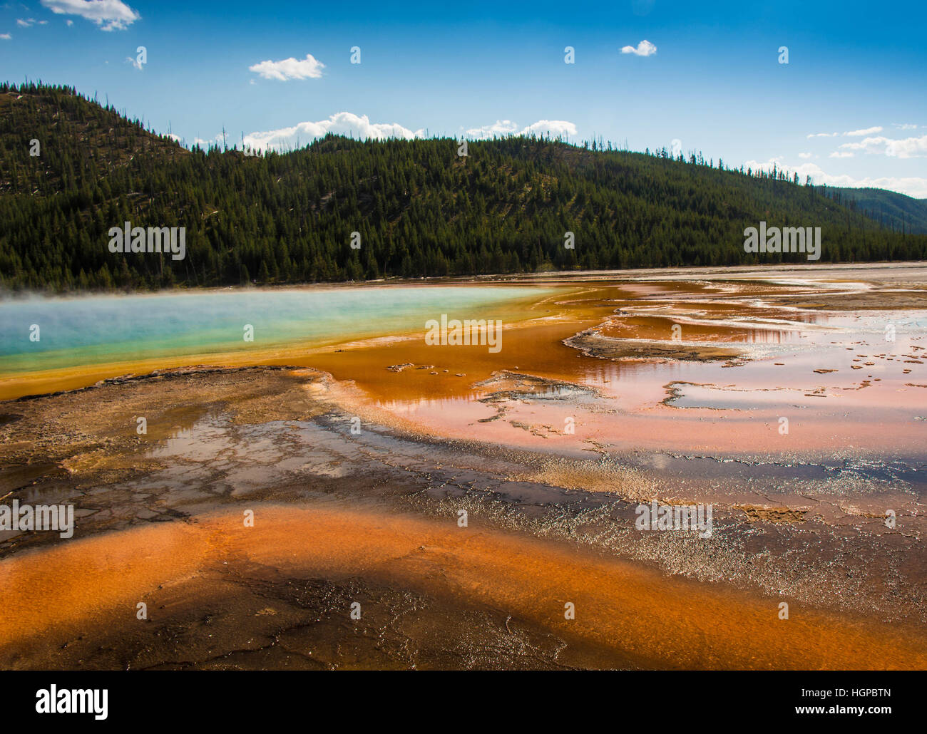Hot Springs Pond, Yellowstone National Park, Wyoming Stock Photo - Alamy