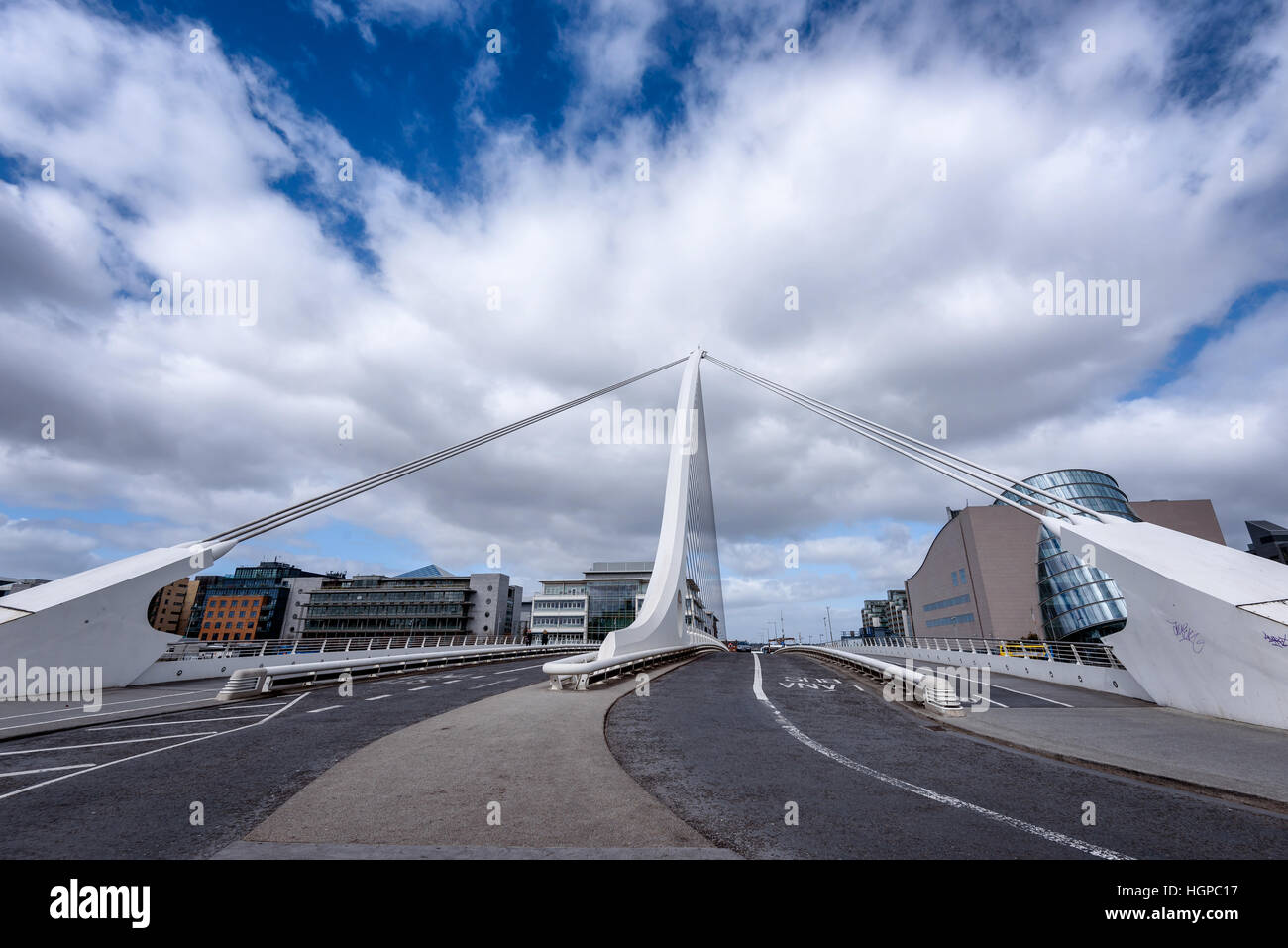 Samuel Beckett Bridge is a beautiful, harp shaped bridge that spans ...