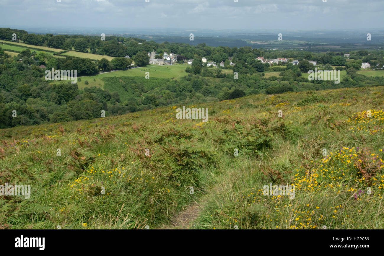 The Devon village of Belstone nesting on the northern slopes of ...