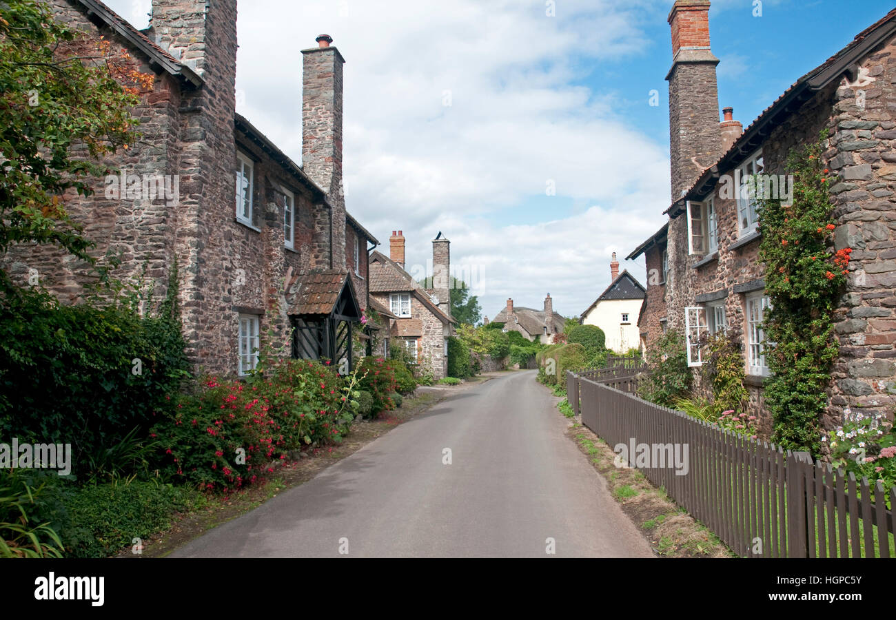 The village of Bossington, Somerset Stock Photo - Alamy