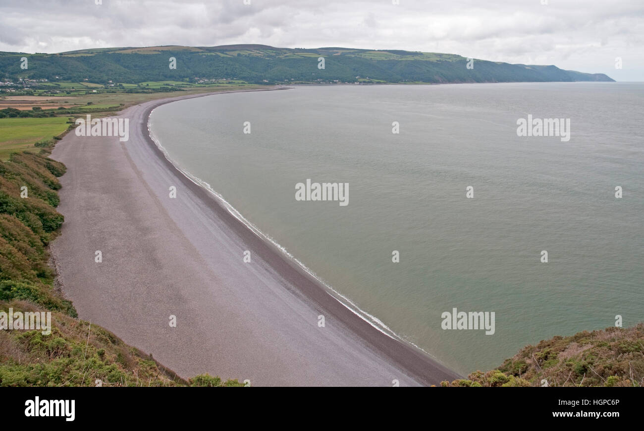 Looking west across Porlock Bay, Somerset Stock Photo - Alamy