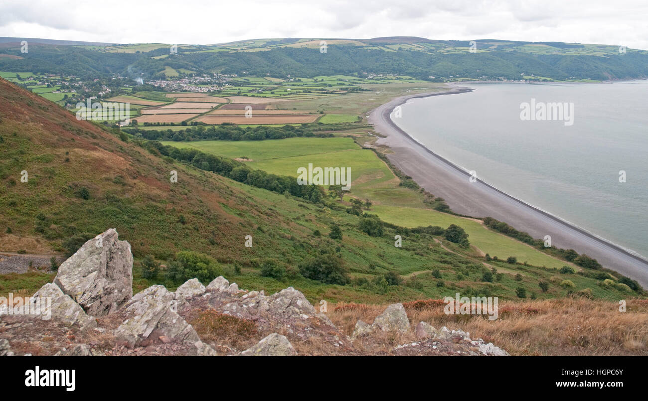 Looking west across Porlock Bay, Somerset Stock Photo - Alamy