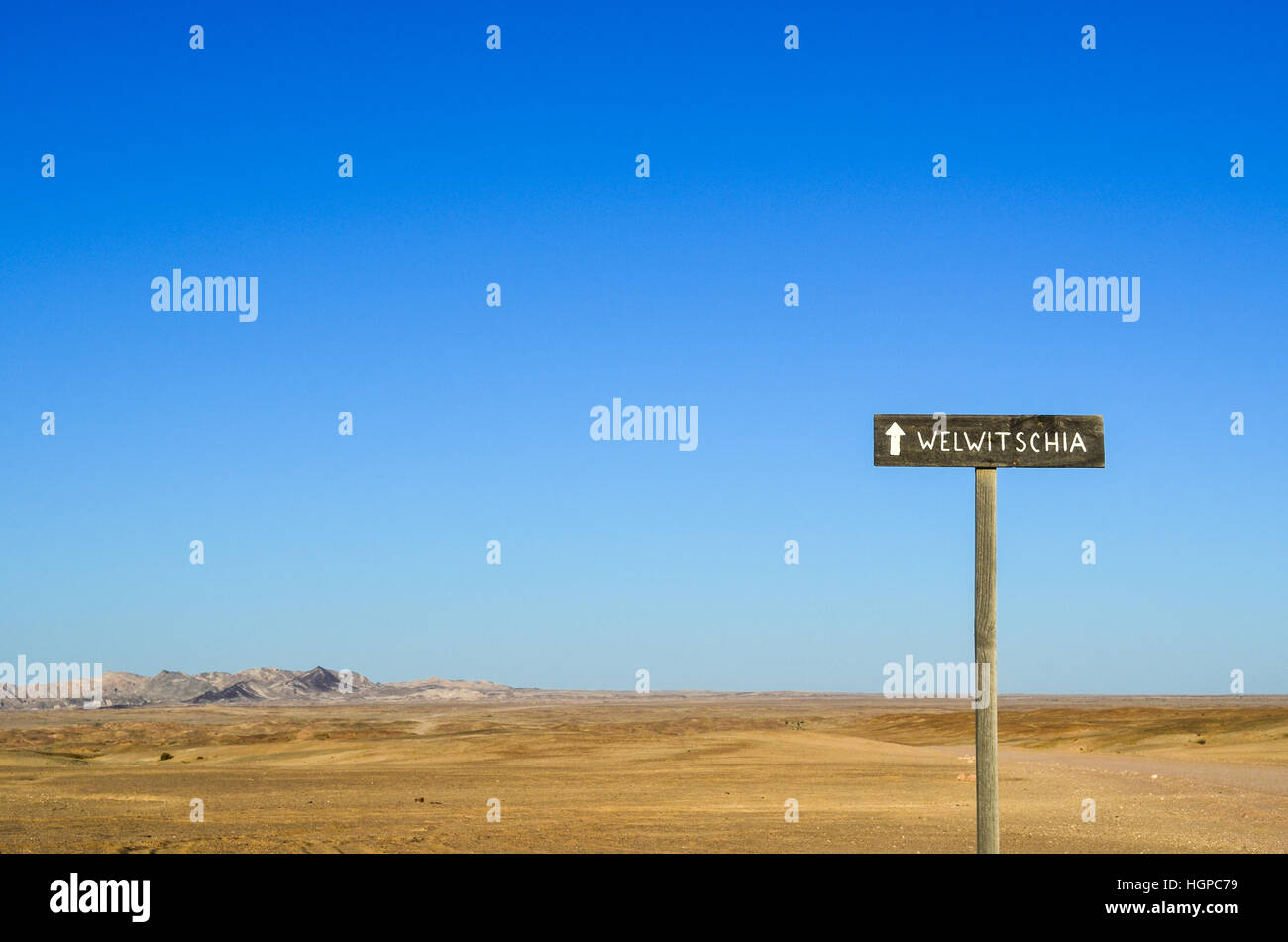 Perfect blue sky in the Namibian desert Stock Photo - Alamy