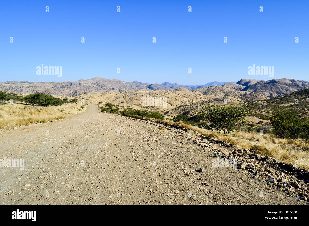 Aerial view of the Khomas highlands, near Windhoek in Namibia Stock ...