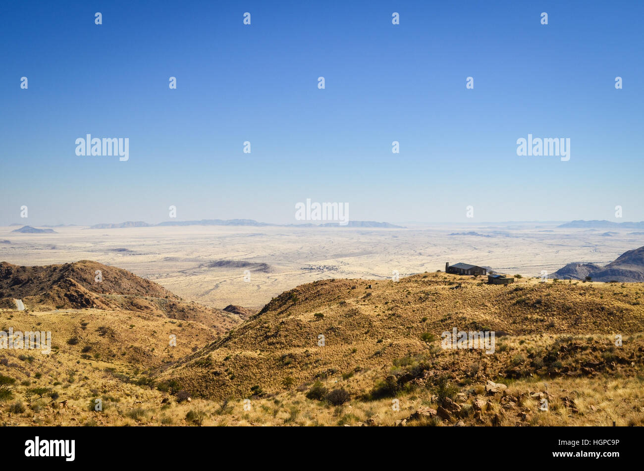 Aerial views over the Namib desert from the Spreetshoogte pass, Namibia ...
