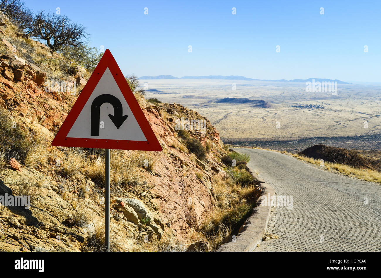 Aerial views over the Namib desert from the Spreetshoogte pass, Namibia ...