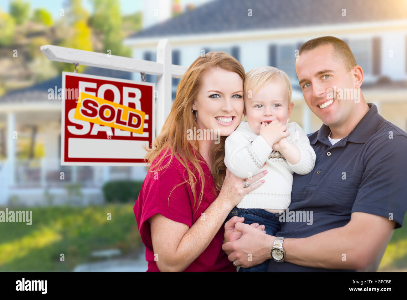 Family first front house hi-res stock photography and images - Alamy