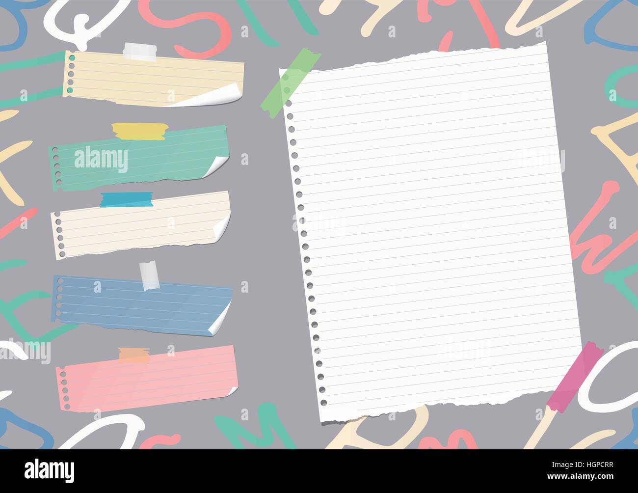 Ripped letters Stock Vector Images - Alamy