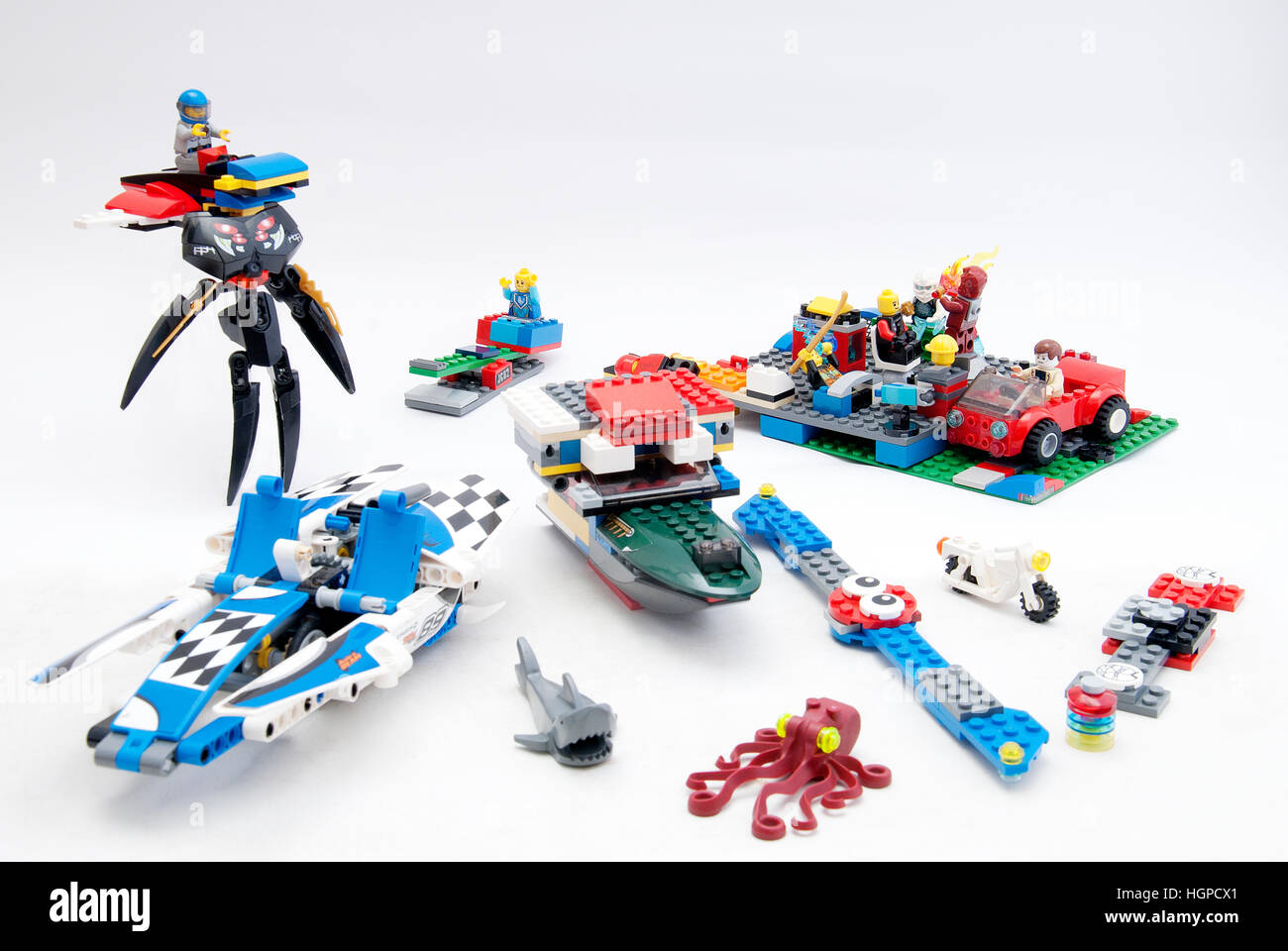 collection Lego Creating with idea and creativity Stock Photo - Alamy