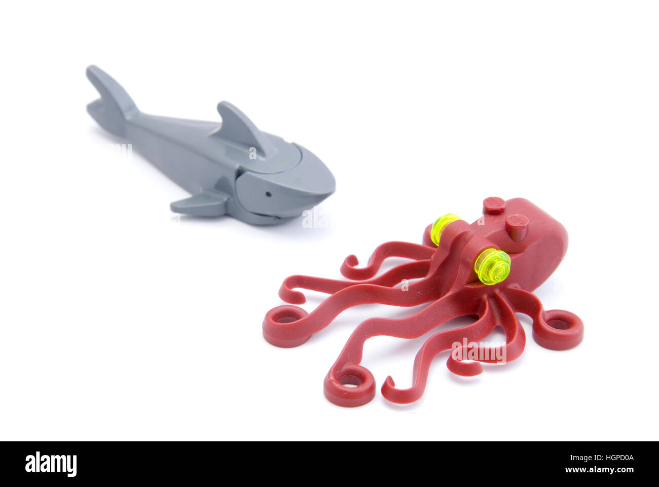 Lego Octopus and shark Stock Photo - Alamy