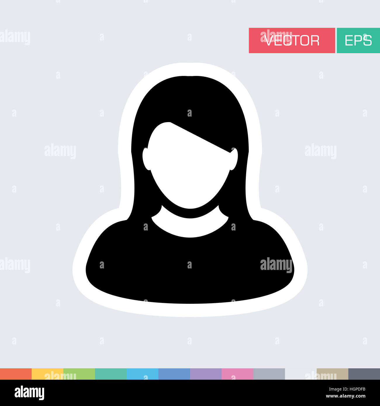 Woman User Icon Vector Person Profile Avatar Stock Photo - Alamy