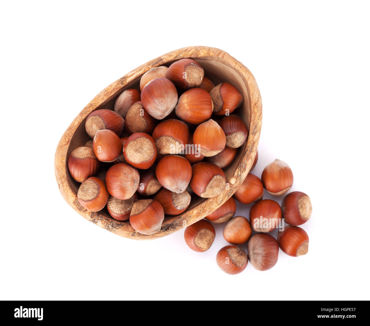 Chestnut nuts in bowl. Isolated on white background Stock Photo - Alamy