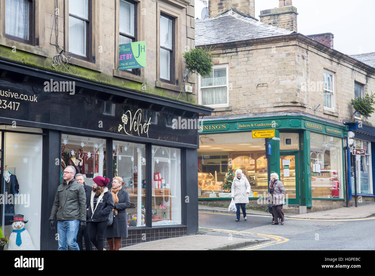 High street in village ramsbottom hi-res stock photography and images ...