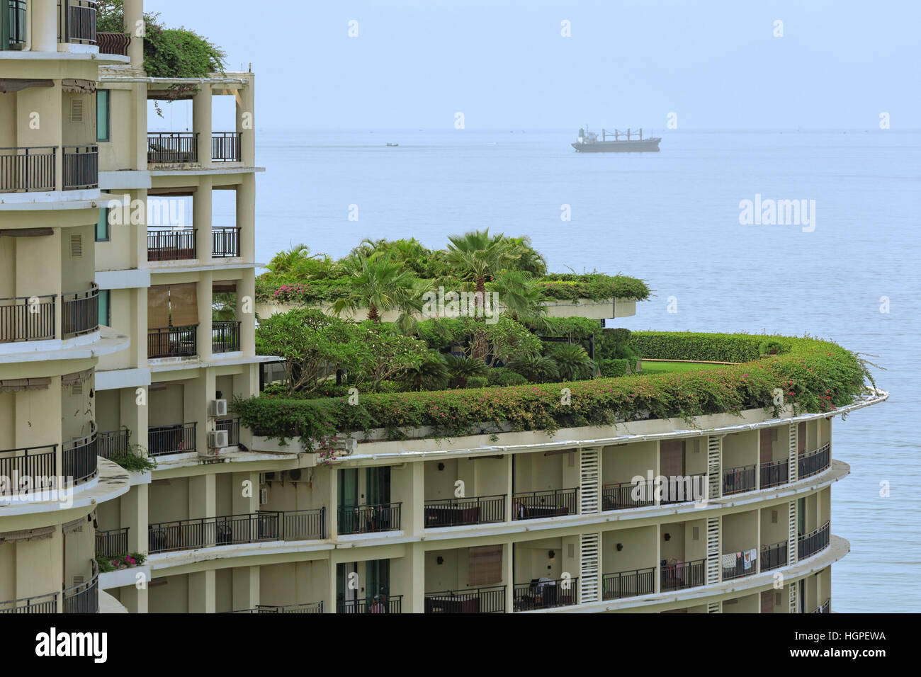 Multi-storey hotel, Hainan, China Stock Photo - Alamy