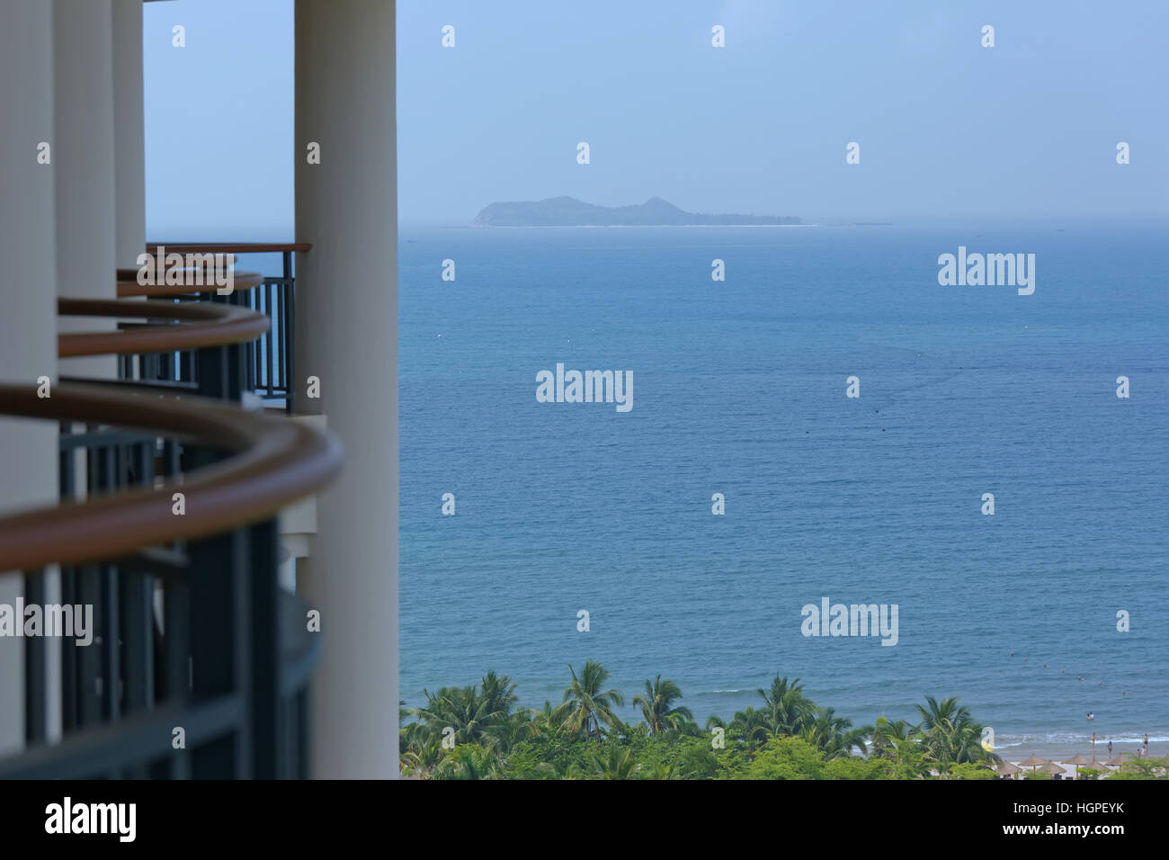 Sea view from the hotel balcony Stock Photo - Alamy