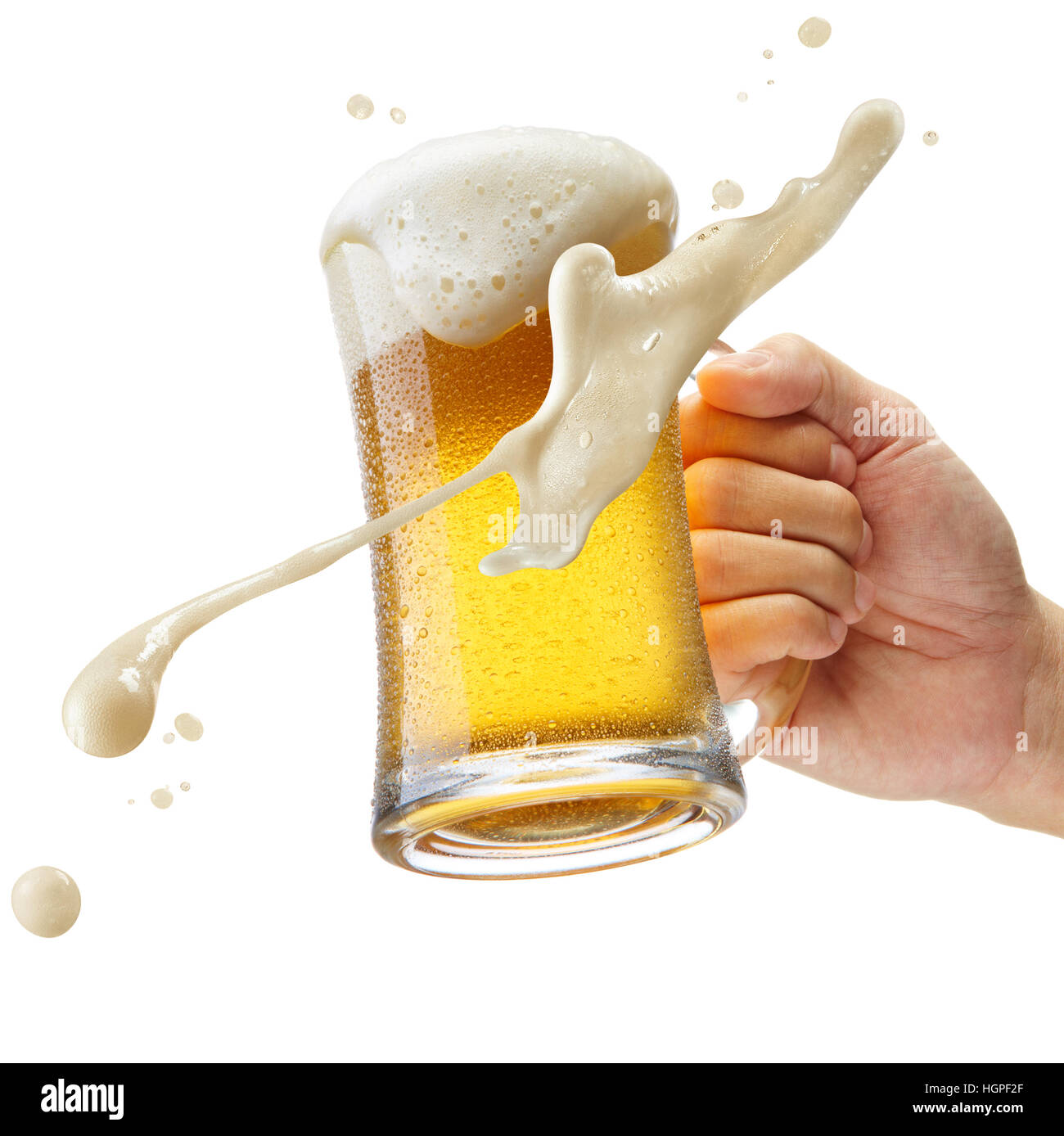 hand holding a mug of beer toasting Stock Photo - Alamy