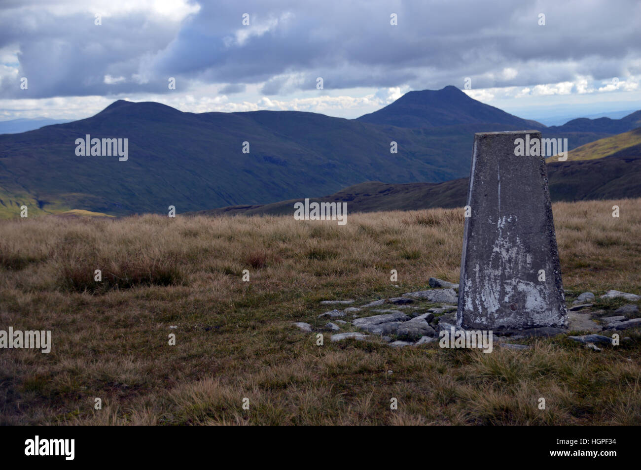 The Two Corbetts Ben Vane & Ben Ledi from the Summit Trig Point (Pillar ...