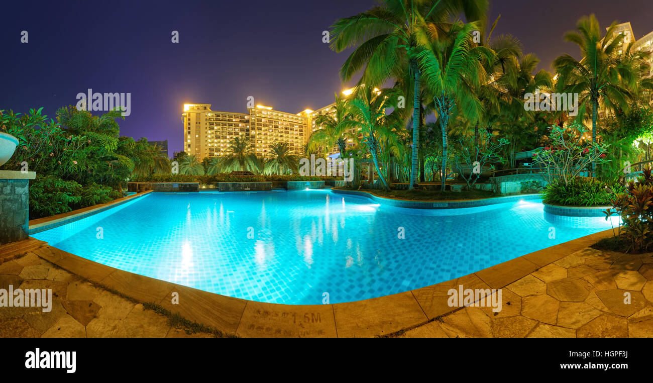 Night pool lights hi-res stock photography and images - Alamy