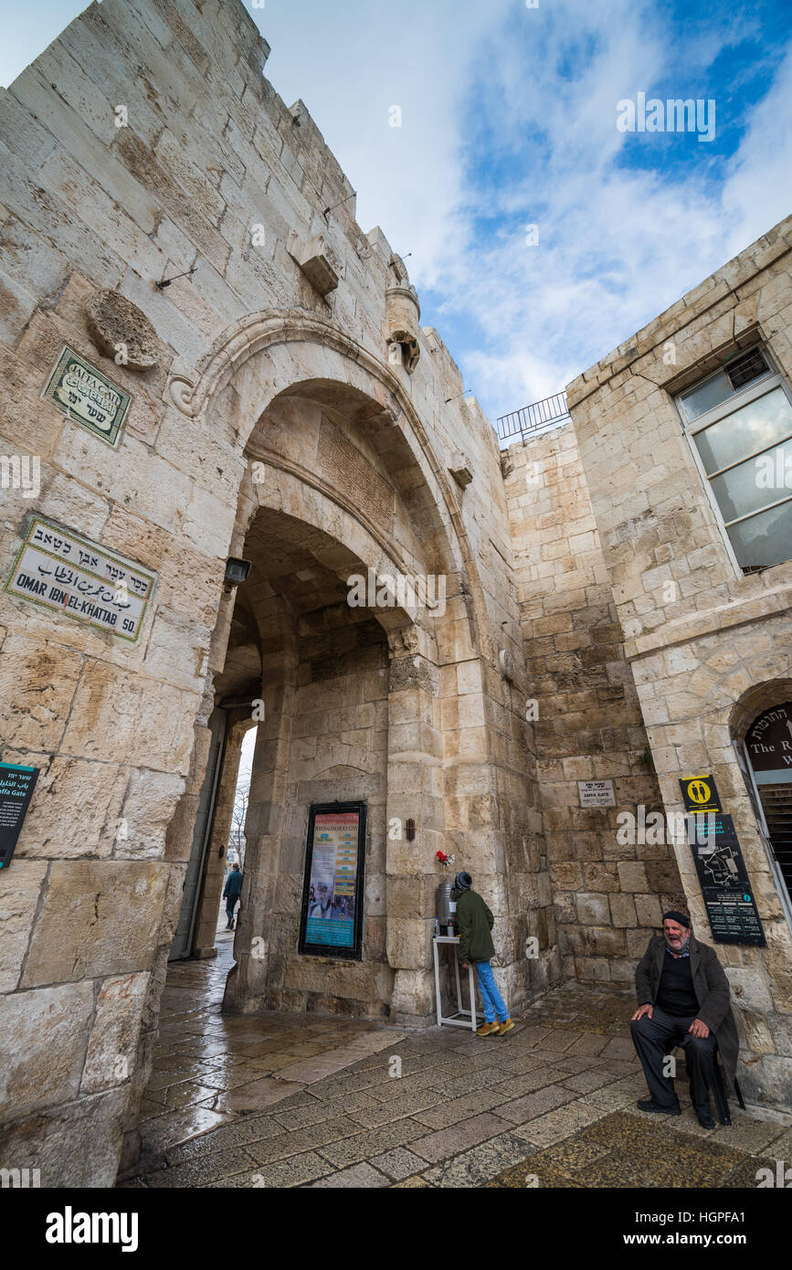 Jaffa Gate in Old city of jerusalem, Israel Stock Photo - Alamy