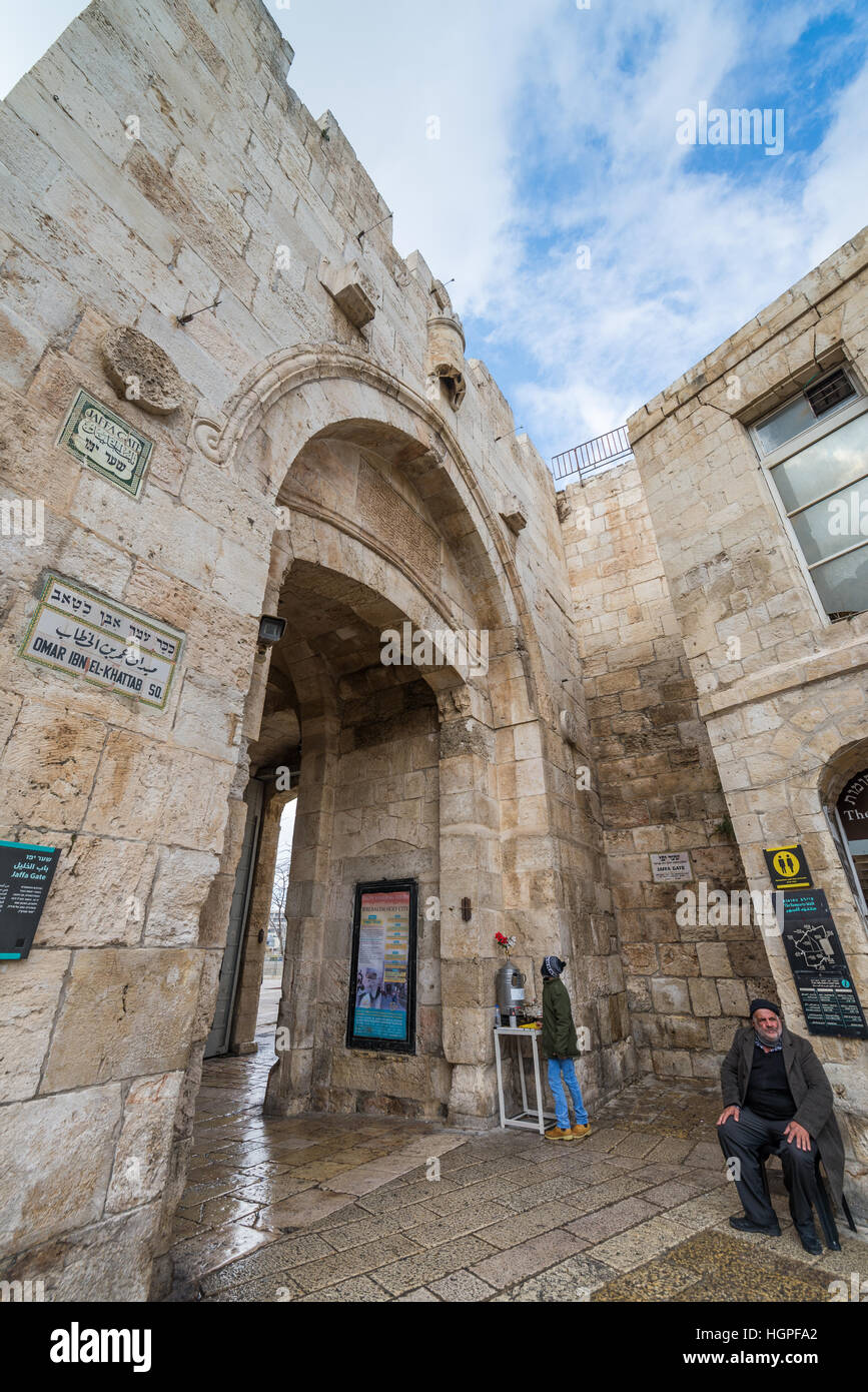 Jaffa Gate in Old city of jerusalem, Israel Stock Photo - Alamy