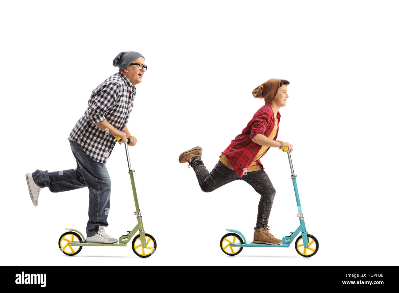 Stylish scooters Cut Out Stock Images & Pictures - Alamy