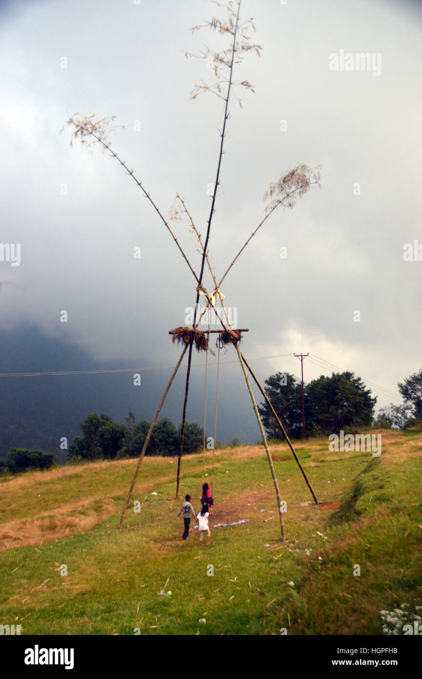 Bamboo swing hi-res stock photography and images - Alamy