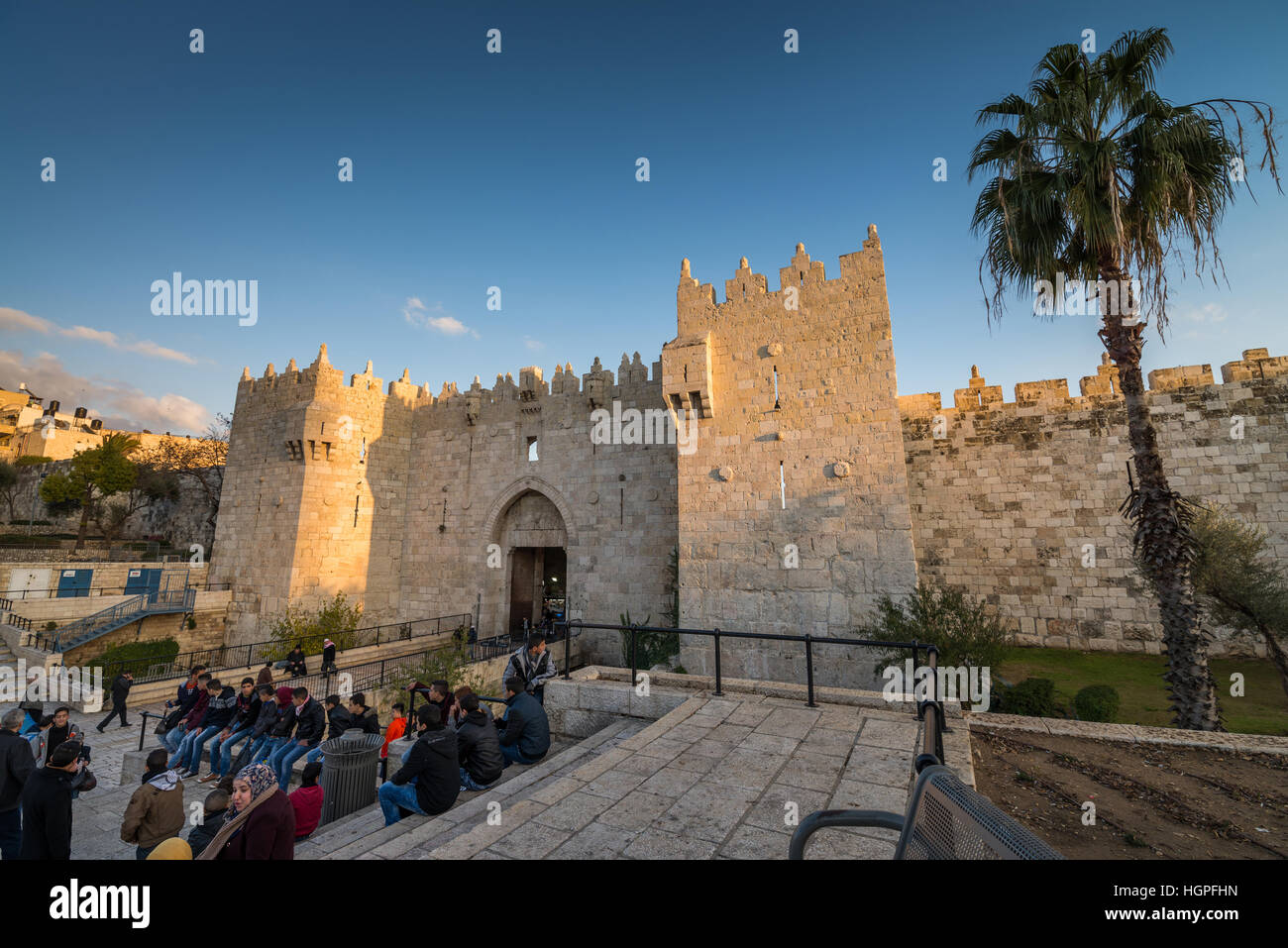 Damascus Gate in the old city, Jerusalem, Israel Stock Photo - Alamy