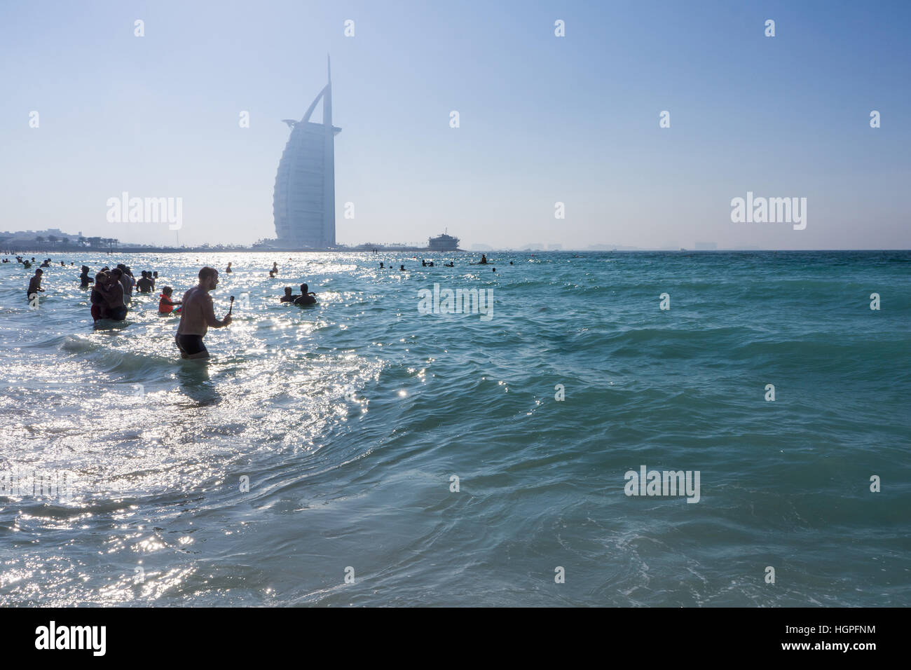 Beach, Dubai United Arab Emirates Stock Photo - Alamy