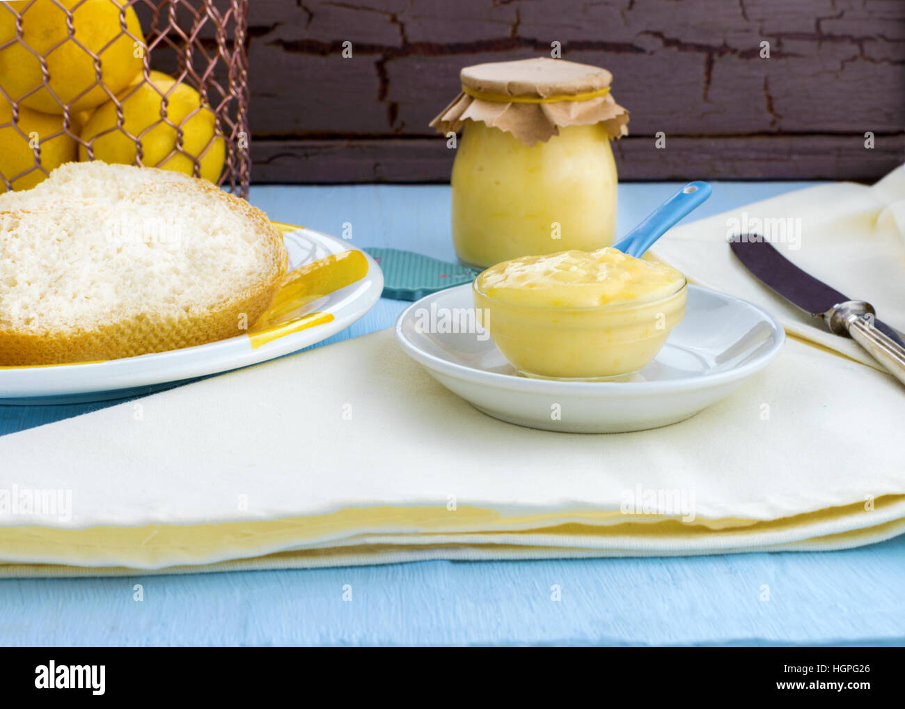 homemade lemon curd Stock Photo - Alamy